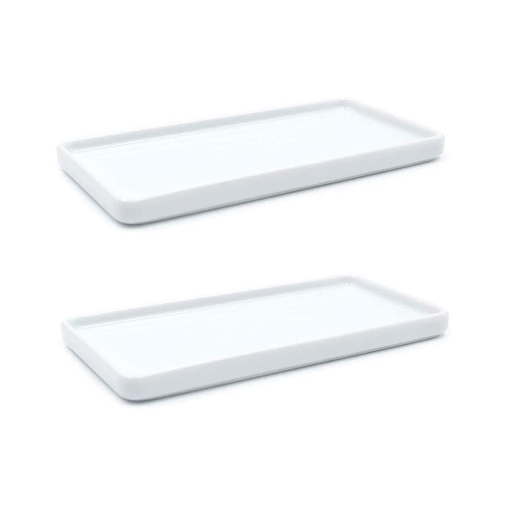 Wholesale Long Rectangular Ceramic Candle Plate Tray