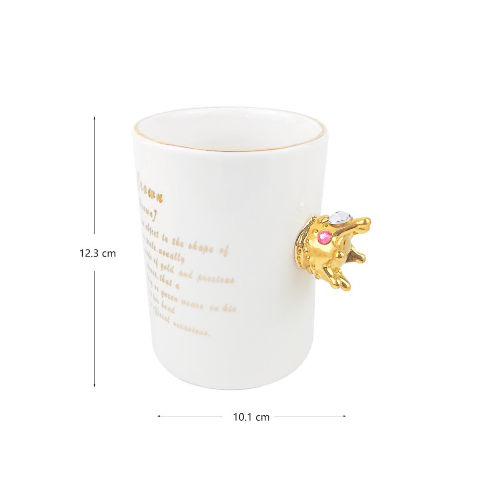 Creative Luxury Ceramic Coffee Gold Rim Crown Mug | Dongsheng