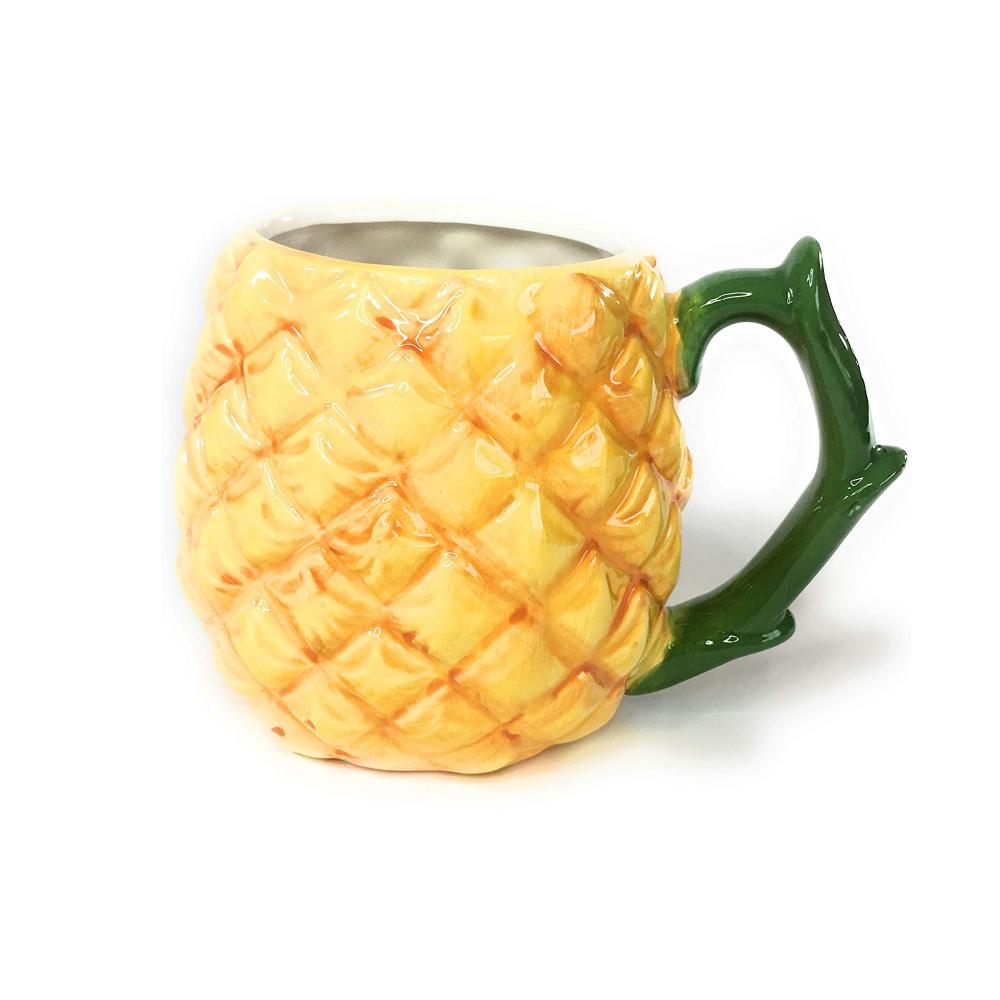 Custom Fruit Pineapple Shape Ceramic Coffee Mugs