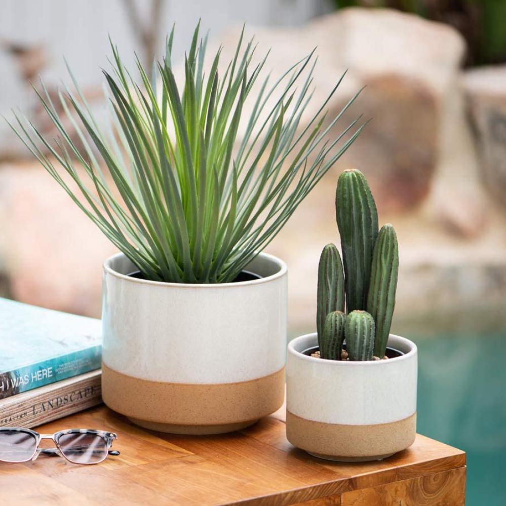 Indoor Small Table Stoneware Flower Planter Plant Pot | Dongsheng