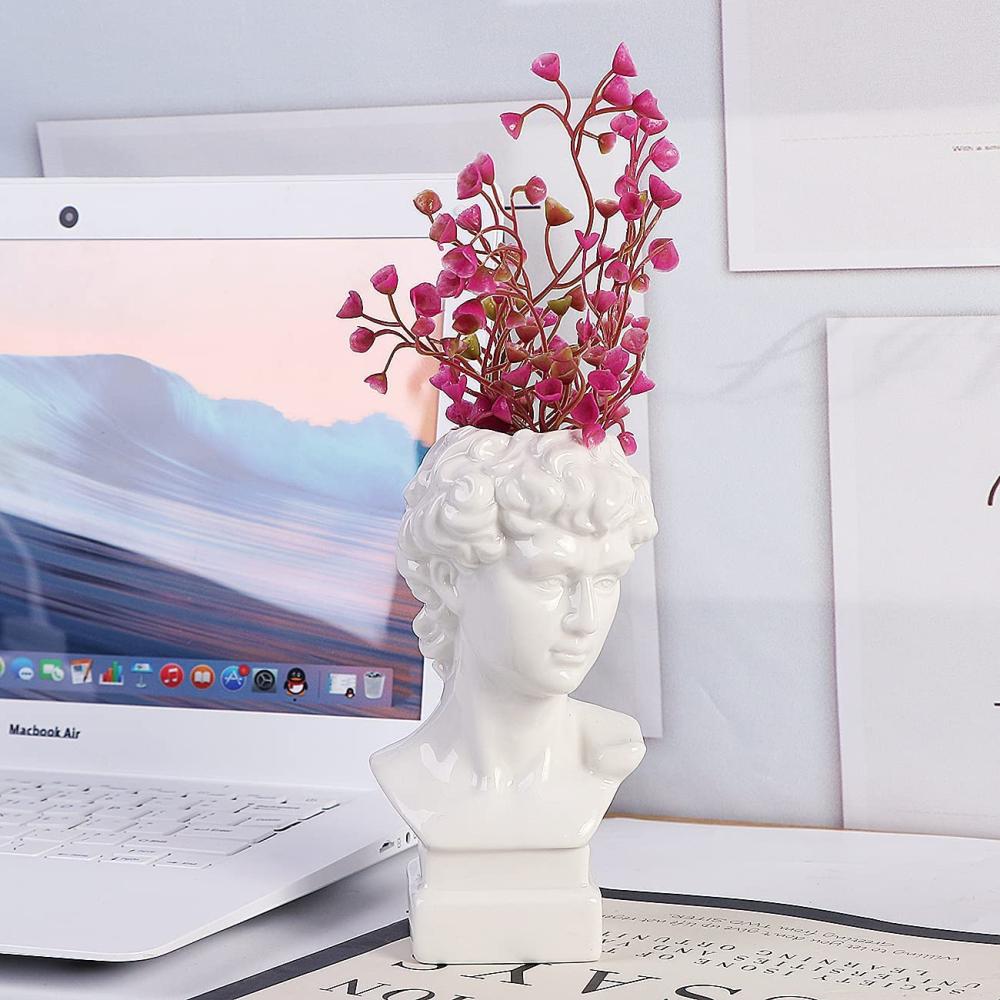 Wholesale Head David Jones Face Ceramic Roman Flower Vase