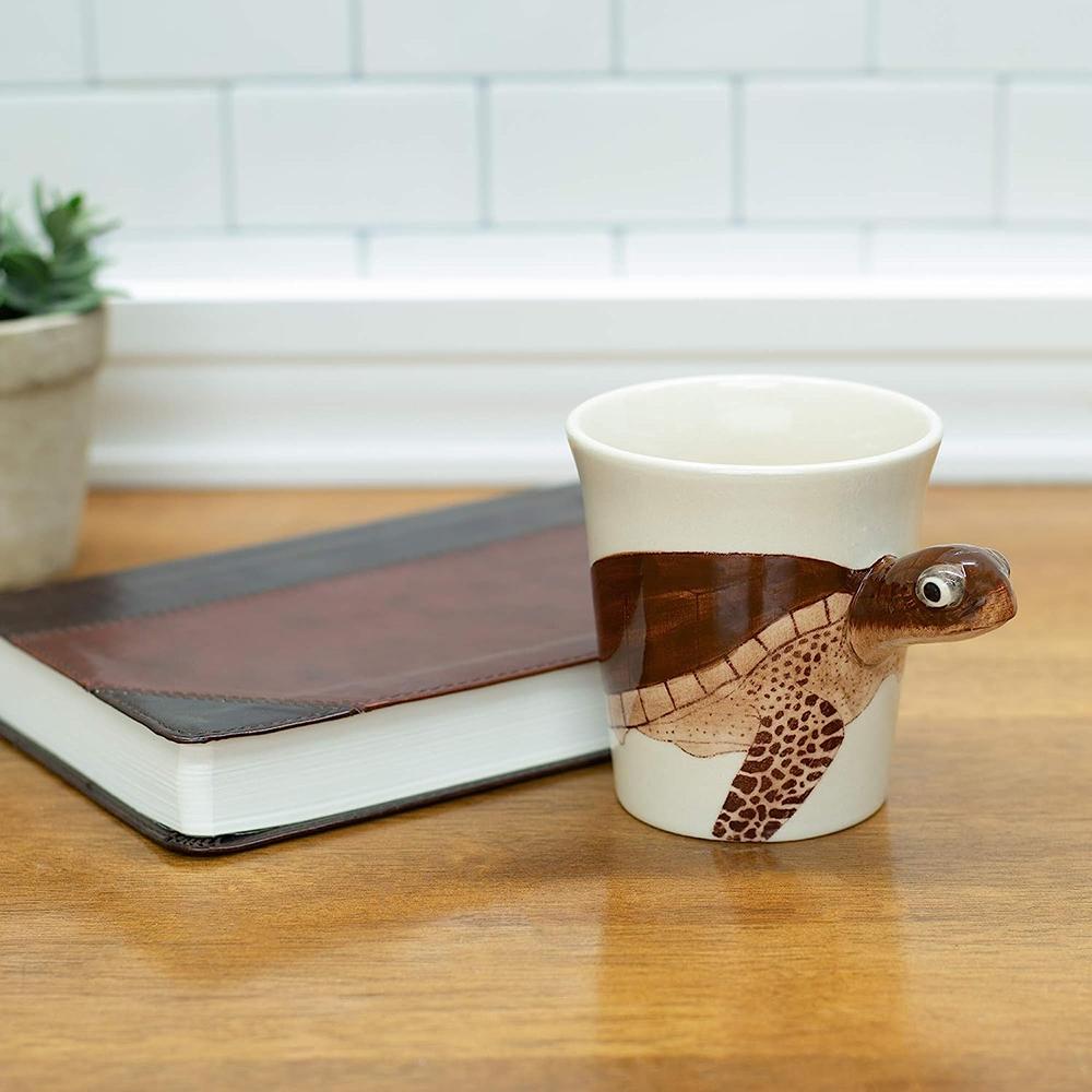 Hand Painted Ceramic Hot Chocolate Turtle Mug | Dongsheng